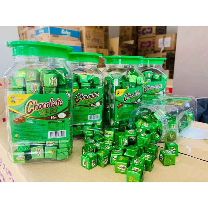 chocolate Cube Candyช็อคโกแลตอัดเม็ดกระปุกละ80ชิ้น | Shopee Thailand