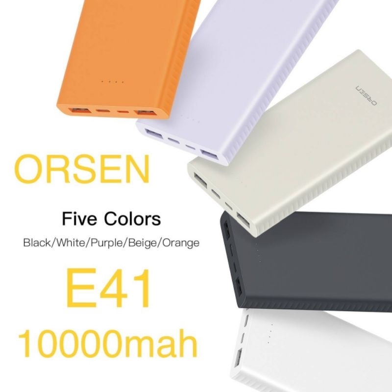 ORSEN E41 By eloop. Power Bank 10,000 mAh แบตสำรอง อีลูป รองรับชาร์จเร็ว | Shopee Thailand