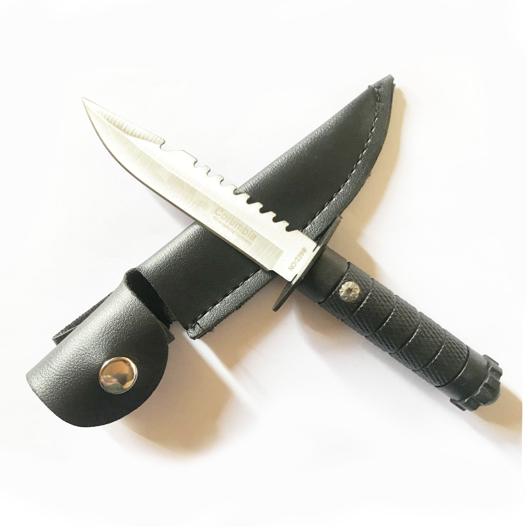 มีดพก -ขนาดเล็ก มีดเดินป่า mini Columbia พร้อมซองหนัง มีดทหาร ยุทธวิธี ...