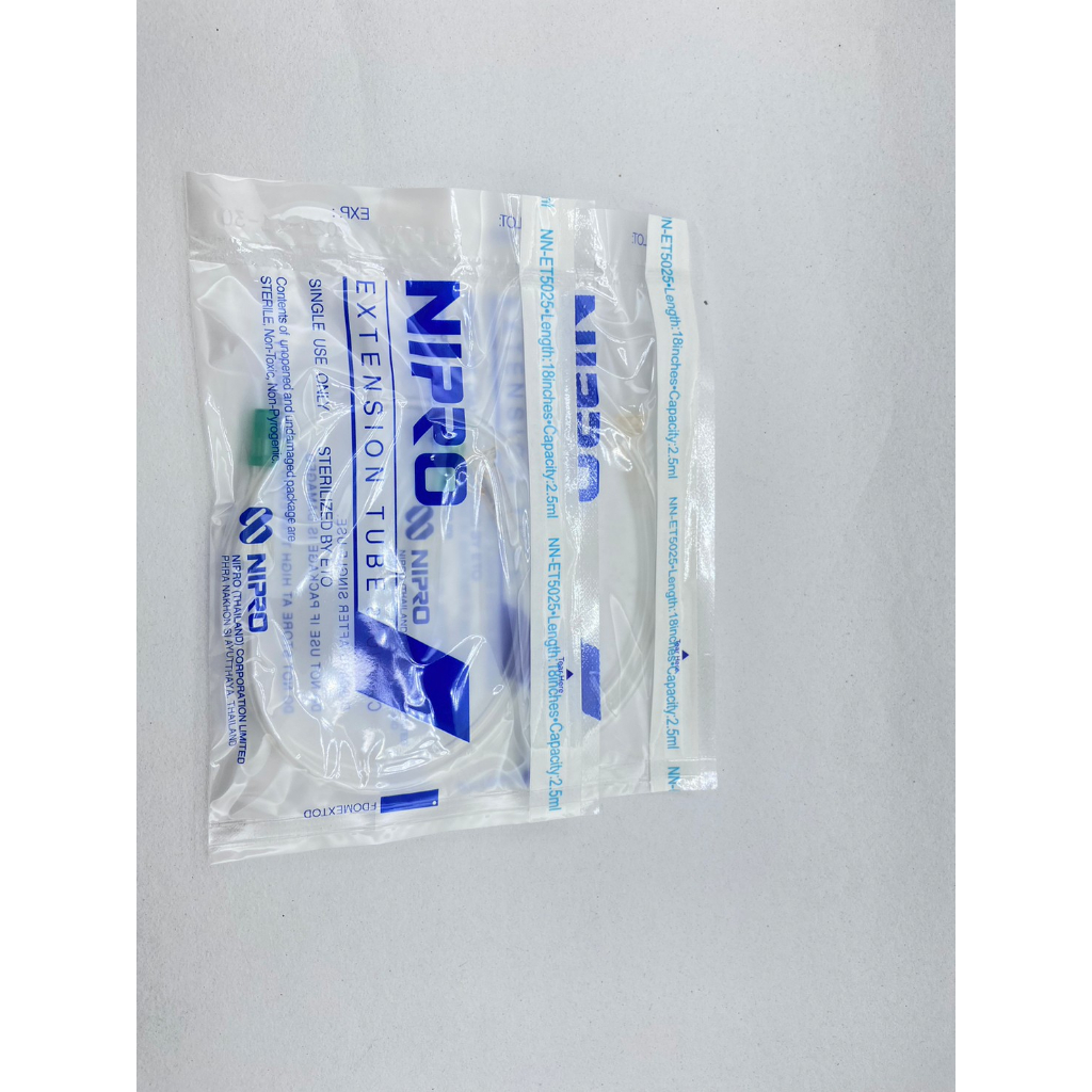 Nipro Extension Tube (แบ่งขาย) สายต่อให้น้ำเกลือ ขนาดยาว12" 18" 36"และ ...