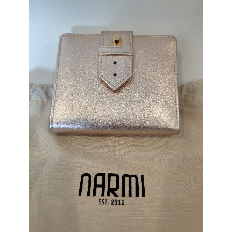 Narmi Wallet หนังวัวแท้สี Rose Gold | Shopee Thailand