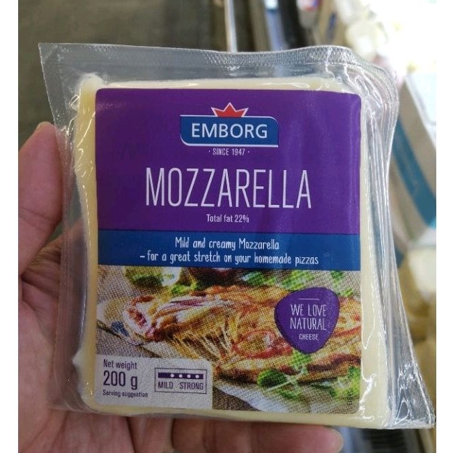 ecook มอซซาเรลล่า บล็อก ชีท c emborg mozzarella block cheese 200g ...