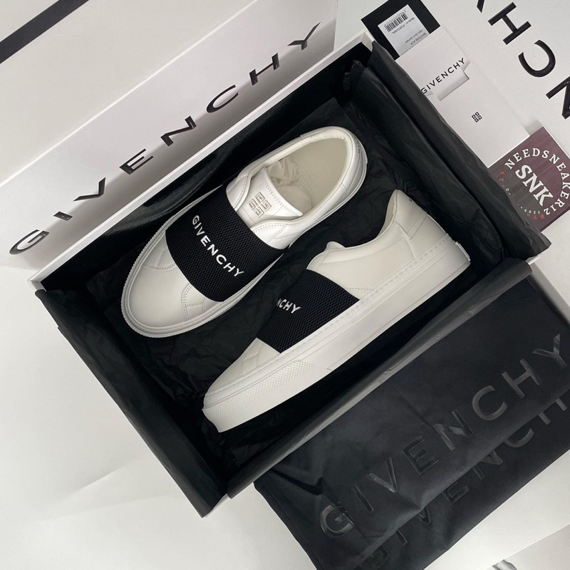 City Sport Sneakers In Leather With Givenchy Strap