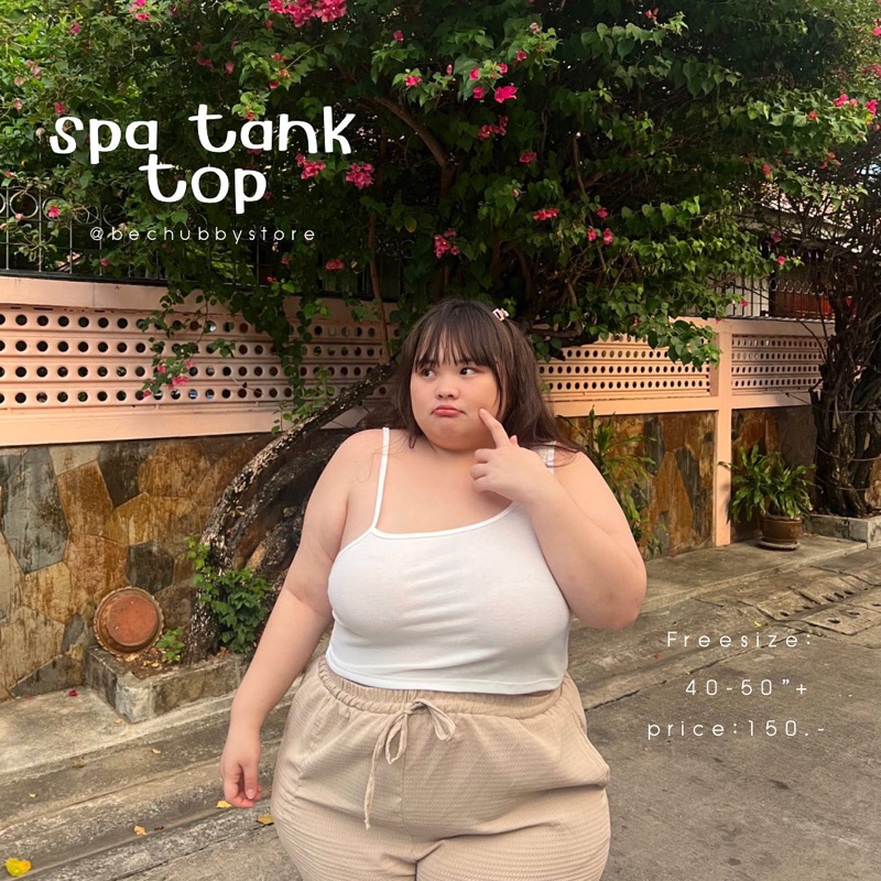 "Spa tank top” (150.-) กล้ามครอปฟรีไซต์ สไตล์ใหม่สายสปาเกทตี้1ข้าง ...