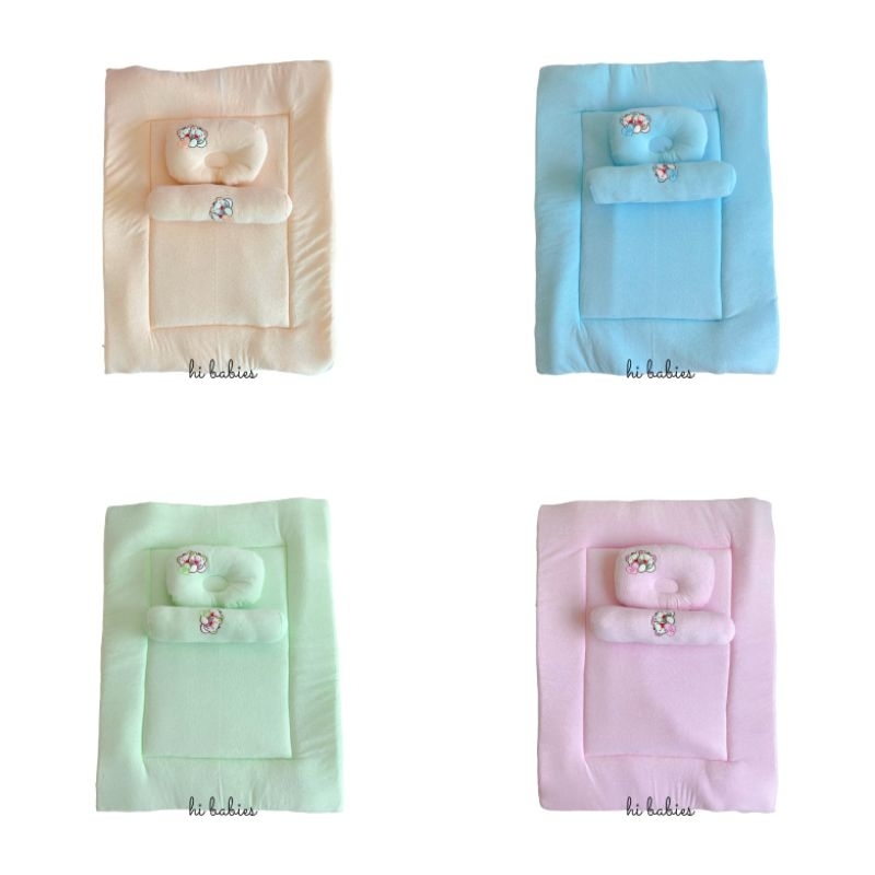 Hi Babies เซตที่นอนเด็กแรกเกิด 3 ชิ้น ขนาด 30x40 นิ้ว ลายปักหมี ...