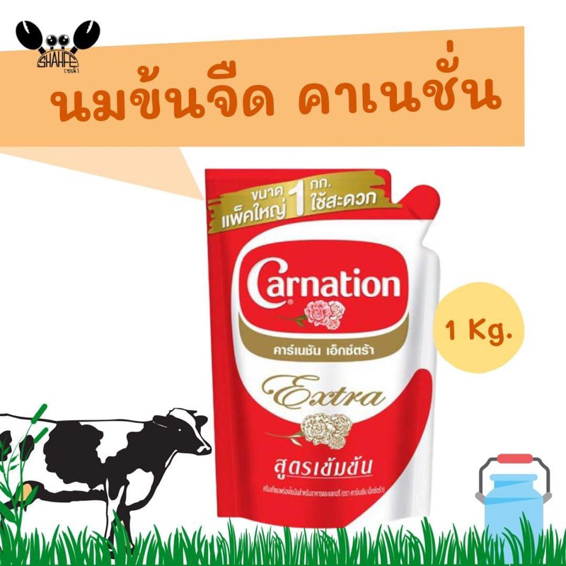 นมข้นจืด คาร์เนชันเอ็กตร้า(Carnation Extra) 1Kg | Shopee Thailand
