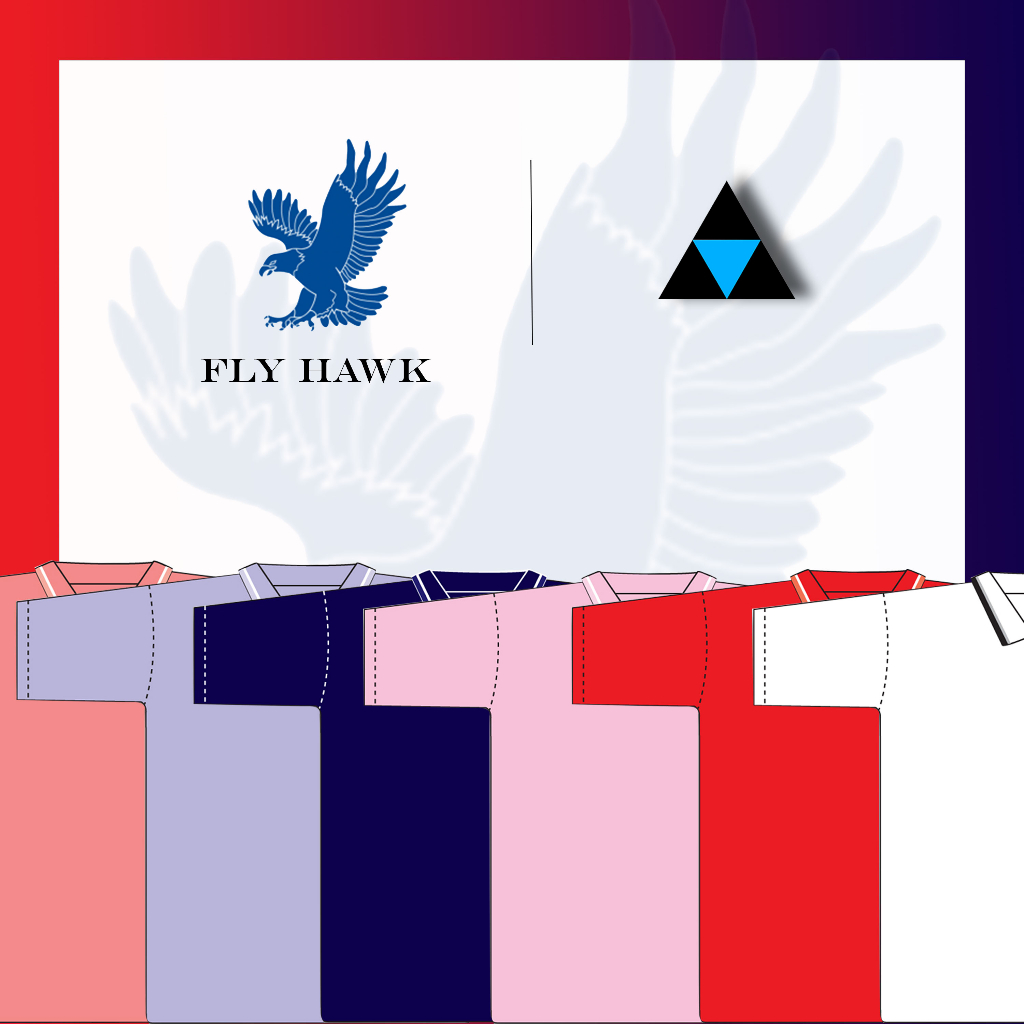 เสื้อโปโลชาย เสื้อคอปกแขนสั้น เสื้อโปโลสีพื้น FLY HAWK FLYHAWK รุ่น ...
