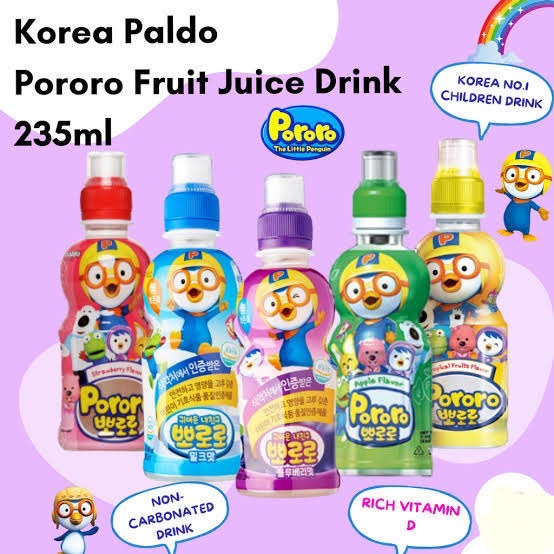 เครื่องดื่มน้ำผลไม้ Pororo drink paldo pororo milk drink 뽀로로밀크맛 สำหรับ ...