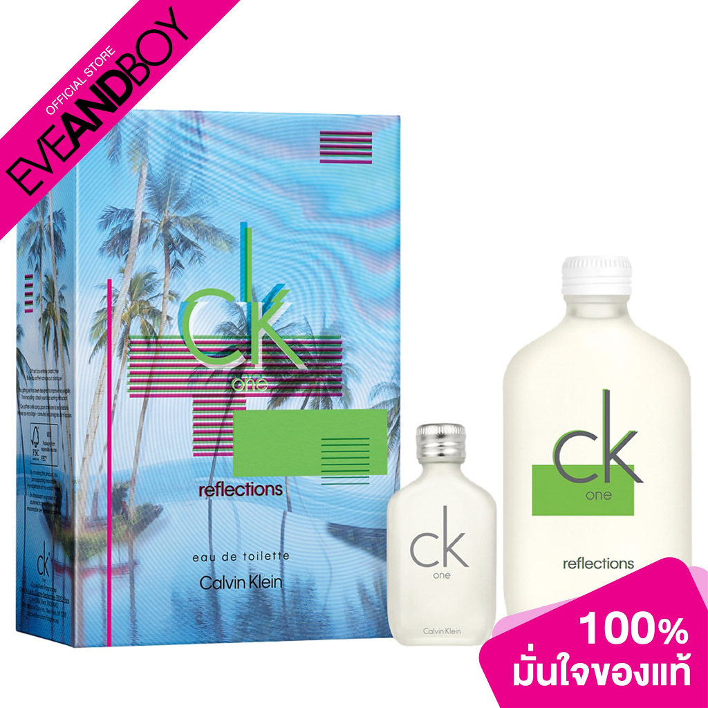 CALVIN KLEIN - CK One Reflections SPR23 EDT 100 ml. + EDT 15 ml. (2 pcs.) เซตน้ำหอม EVEANDBOY ...