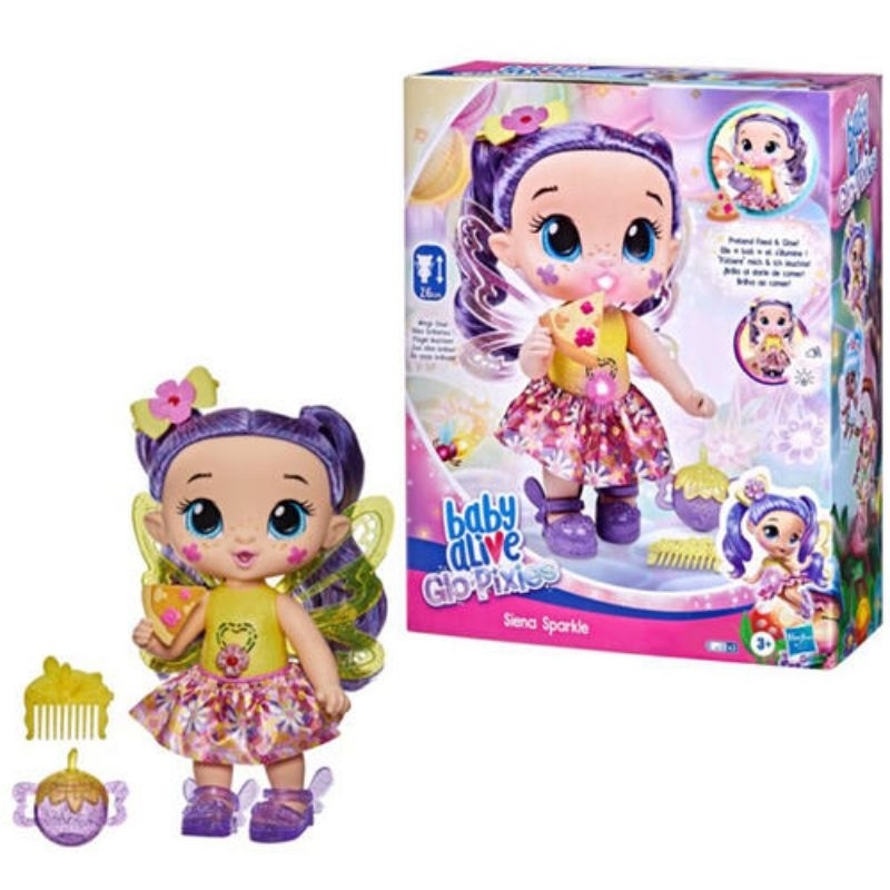 Baby Alive Glo Pixies Doll, Siena Sparkle, Interactive Toy 20 Sounds ...