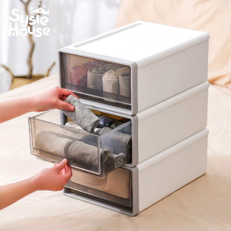 Sysie House กล่องเก็บชุดชั้นใน กางเกงใน ใส่ถุงเท้า มีช่องแบ่ง จัด ...