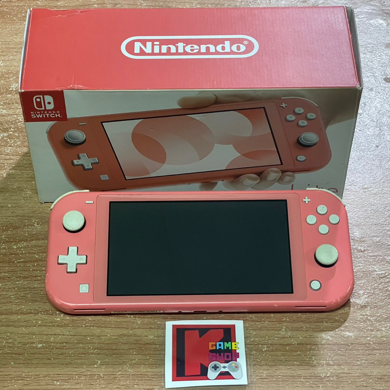 Nintendo Switch Lite Pink สีชมพู Box set ครบกล่อง มือสอง(USED) เครื่อง ...
