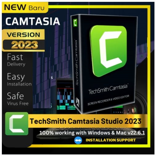 TechSmith Camtasia Studio 2023 Full v2022.6.1 Video Editor[ 100% Working ]Life Time License key ...