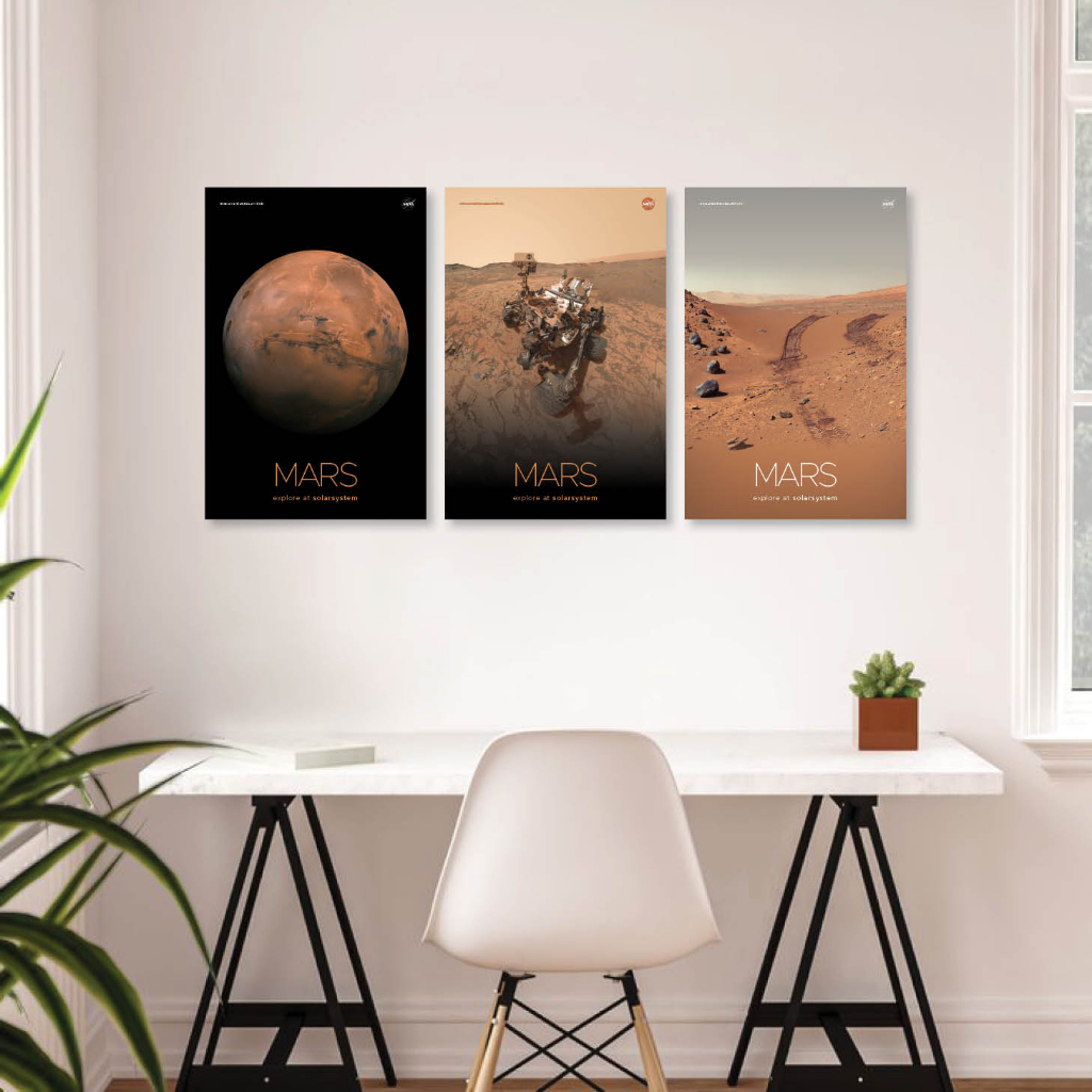 ดาวอังคาร - Mars Poster - NASA ภาพจากนาซ่า our solar system poster ...