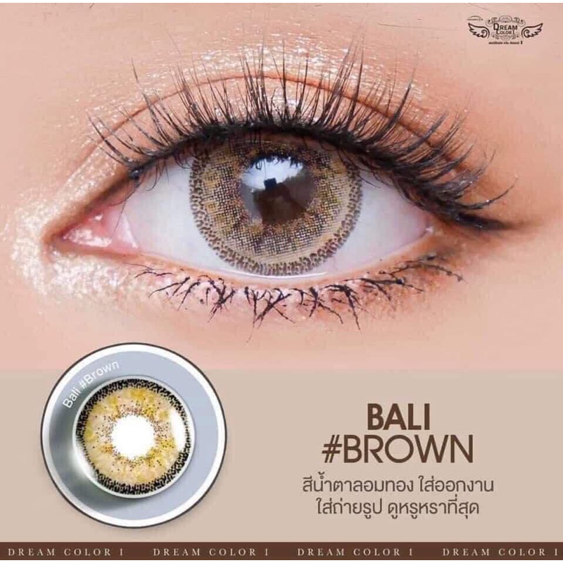 คอนแทคเลนส์ รุ่น Bali Brown Dreamcolor1 **สายตาสั้นและแฟชั่น | Shopee ...