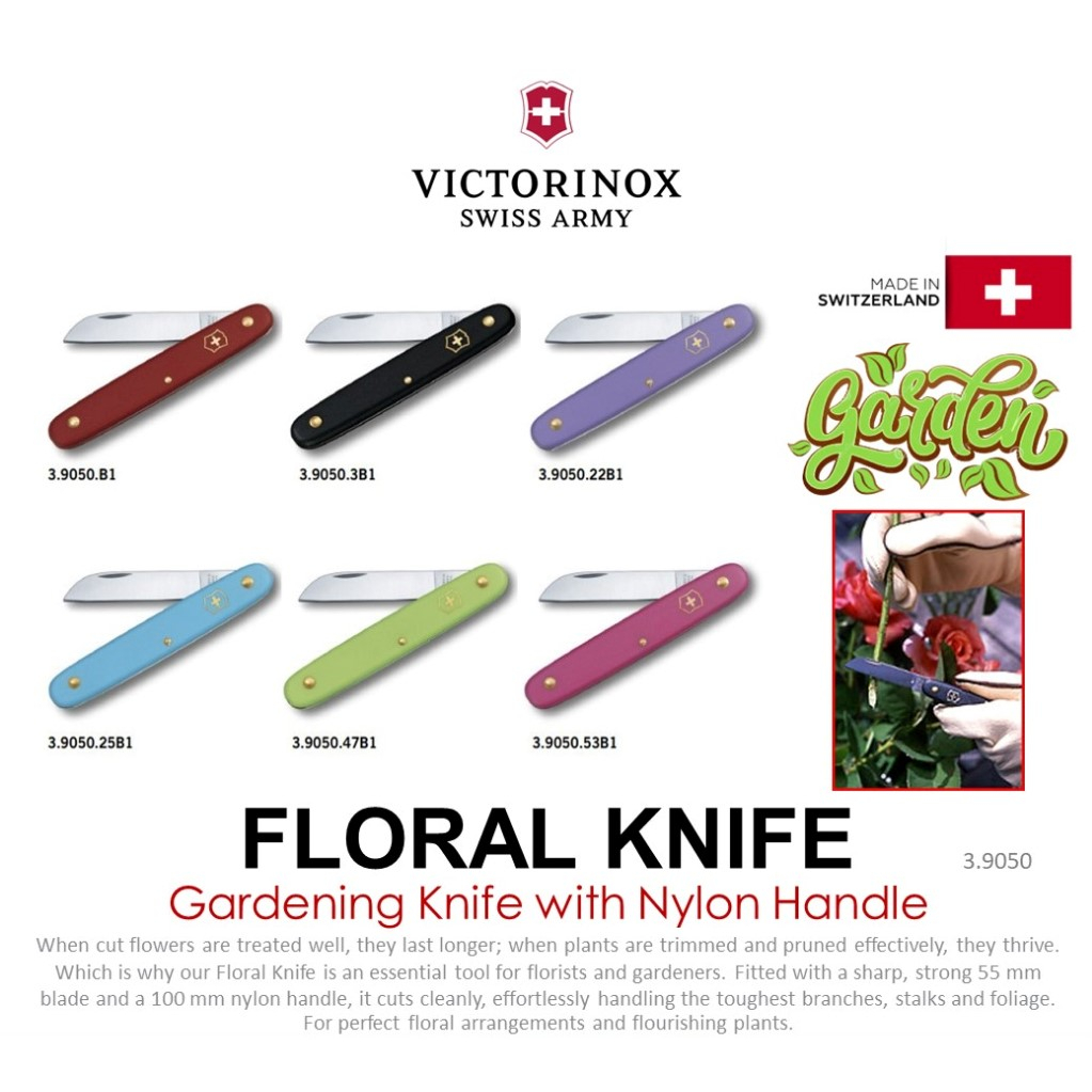 Victorinox Floral & Garden Knife Straight Blade 100mm (3.9050) มีดพับ ...