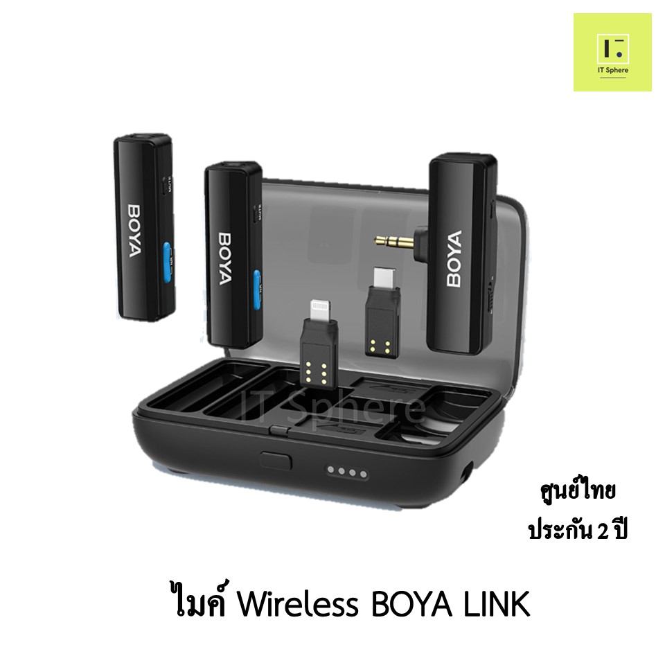 [ศูนย์ไทย ส่งด่วนทักแชท] BOYALINK V3 ไมค์ wireless ios และ Type C BOYA ...