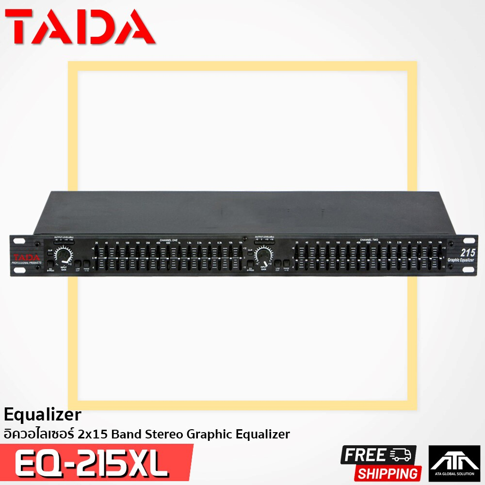 ส่งฟรี TADA EQ-215 EQ215 Dual Channel 15-Band Equalizer 1U Rack Mount - intl อีคิว อีควาไรเซอร์ ...