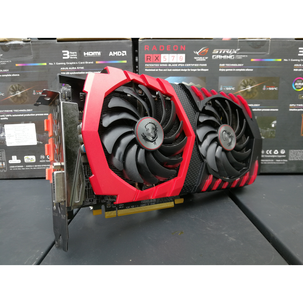 การ์ดจอ AMD RX580 4G-8G//RX570 4G-8G//RX480 4G-8G//RX470 4G-8G มือสอง ต่อไฟเพิ่ม 8พิน | Shopee ...
