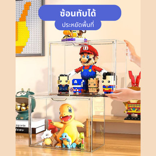 (พร้อมส่งในไทย)กล่องเก็บของ กล่องอะคริลิคใส กล่องใส่โมเดล popmart lego ...