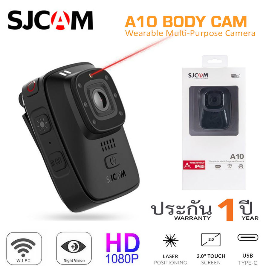 SJCAM A10 กล้องติดตัวตำรวจ Portable Body Camera Wearable (รับประกัน 1ปี ...