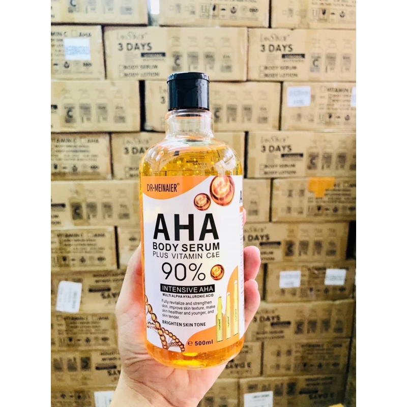 AHA Body serum whiteningเซรั่มทาตัวขาวผลัดเซลล์ผิวที่ตายเผยผิวใหม่ขาวใสขึ้น80%ขนาด500ml | Shopee ...