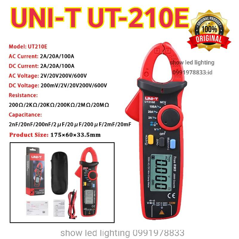 UNI-T UT-210E,UT-21D Clamp Meter Digital คลิปแอมป์ดิจิตอลแคล้มป์มิเตอร์ ut-210e true rms ของแท้ ...