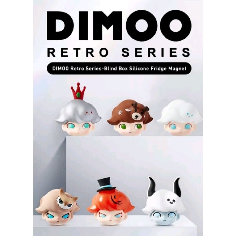 (พร้อมส่ง-ยกกล่อง) แม่เหล็ก Dimoo Retro Series Silicone Magnet แม่เหล็ก ...