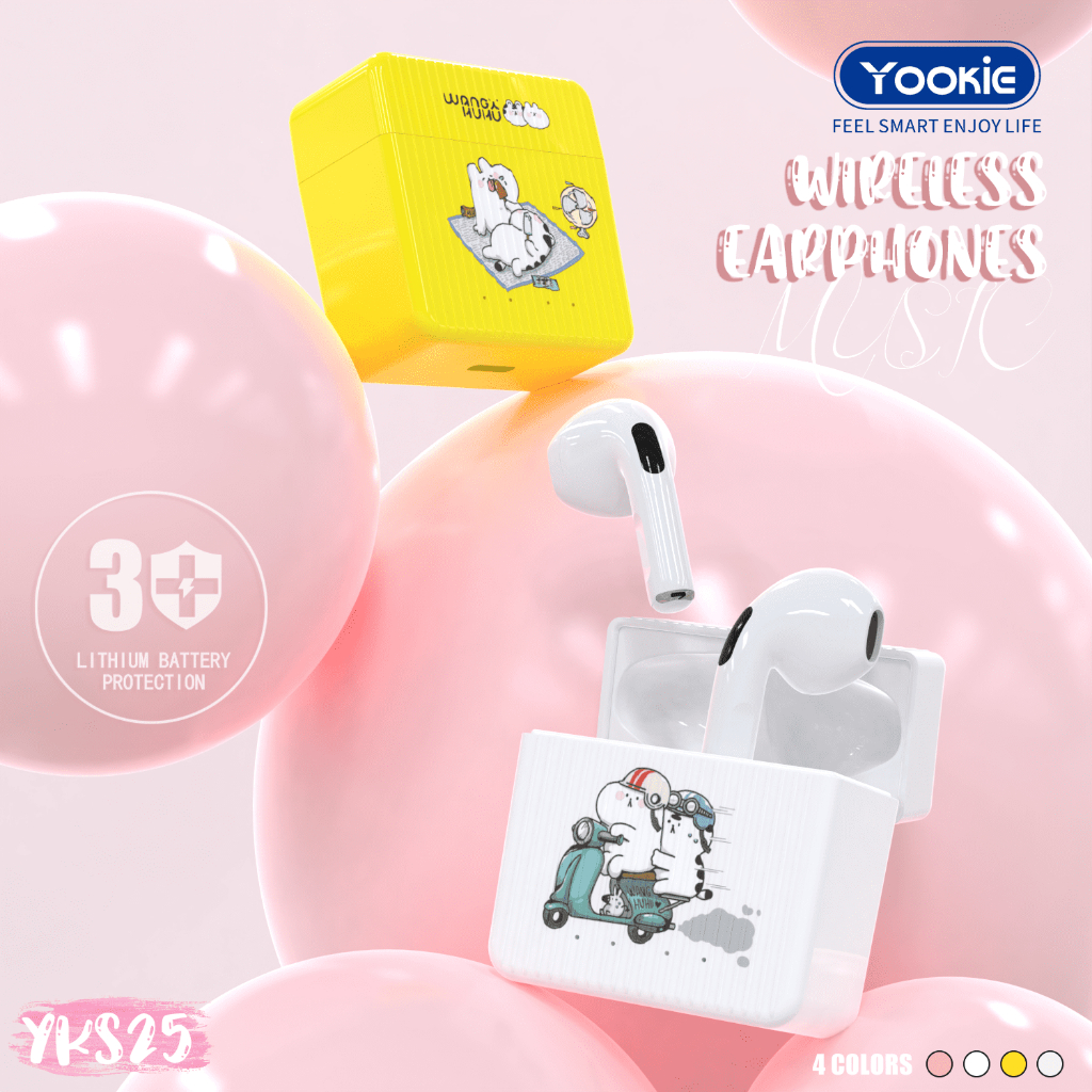 Yookie - YKS25 หูฟังไร้สาย หูฟังบลูทูธ TWS 5.0 True Wireless Stereo Headphones Earphone Earbuds ...