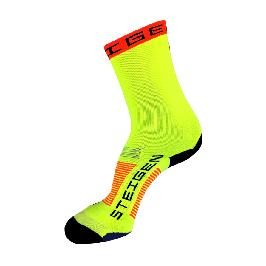STEIGEN RUNNING SOCKS 3/4 LENGTH ลาย FLURO YELLOW - ถุงเท้าวิ่ง เนื้อ ...