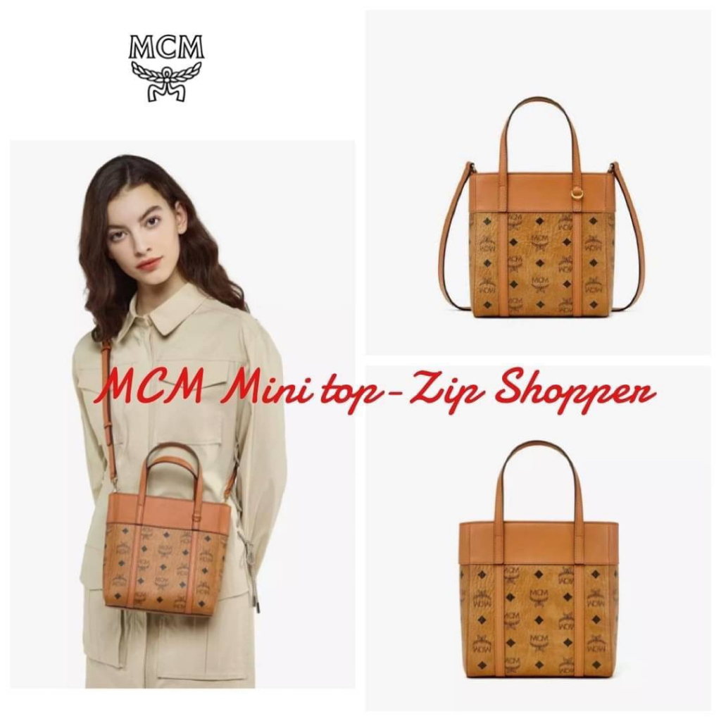 MCM Mini top-Zip Shopper Code:B1D030766 แบรนด์แท้ 100% งาน Outlet ...