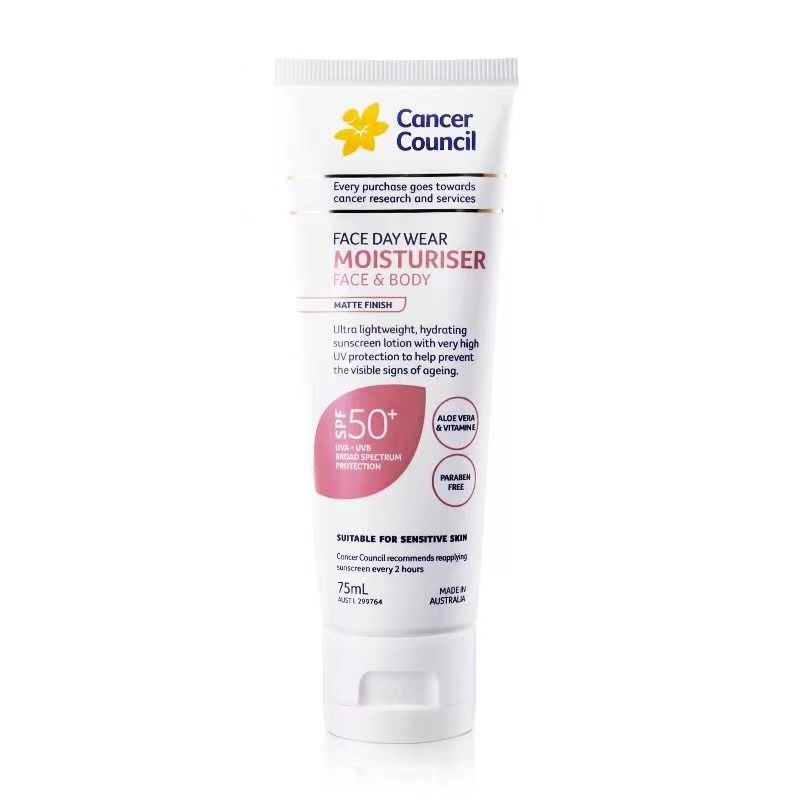 Cancer Council ทนติดนาน ครีมกันแดด Australia Face Day Wear Moisturiser Matte SPF 50+ UVA UVB 75 ...