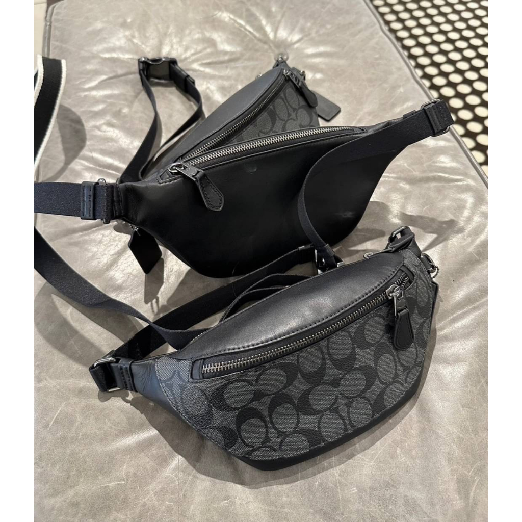แท้100%พร้อมส่ง Coach Warren Mini Belt Bag In Signature Canvas CJ707 ...
