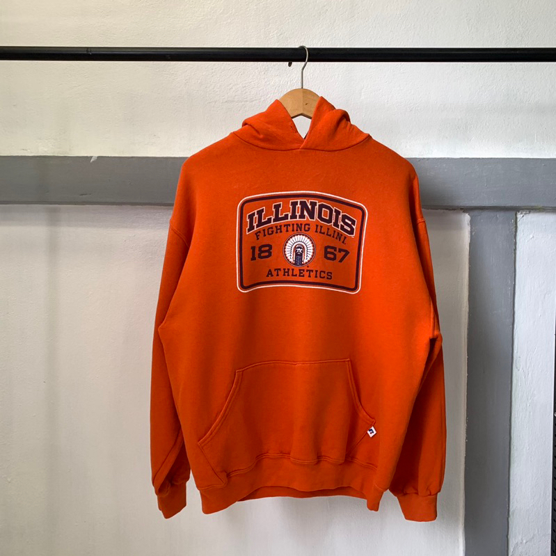 เสื้อกันหนาว ฮู้ด Russell Athletic Illinois มือสอง | Shopee Thailand