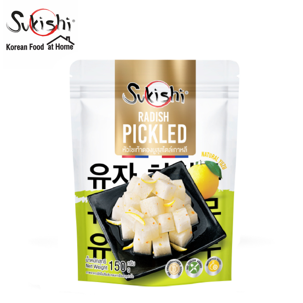 ซูกิชิ หัวไชเท้าดองยูสุ Korean Yuzu Pickled Radish 150g | Shopee Thailand