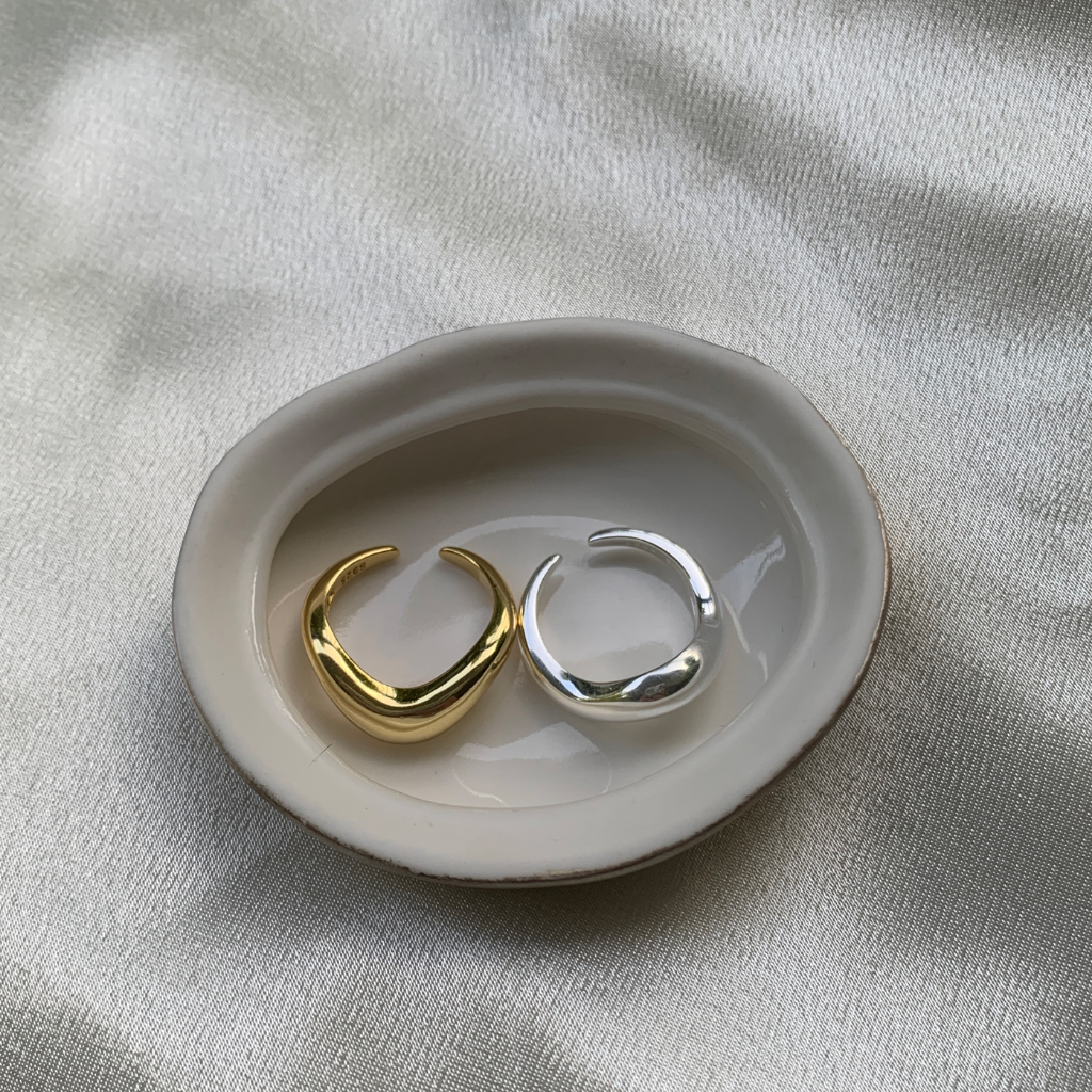 drooping curve ring แหวนเงินแท้ ไซซ์ 7 | Shopee Thailand
