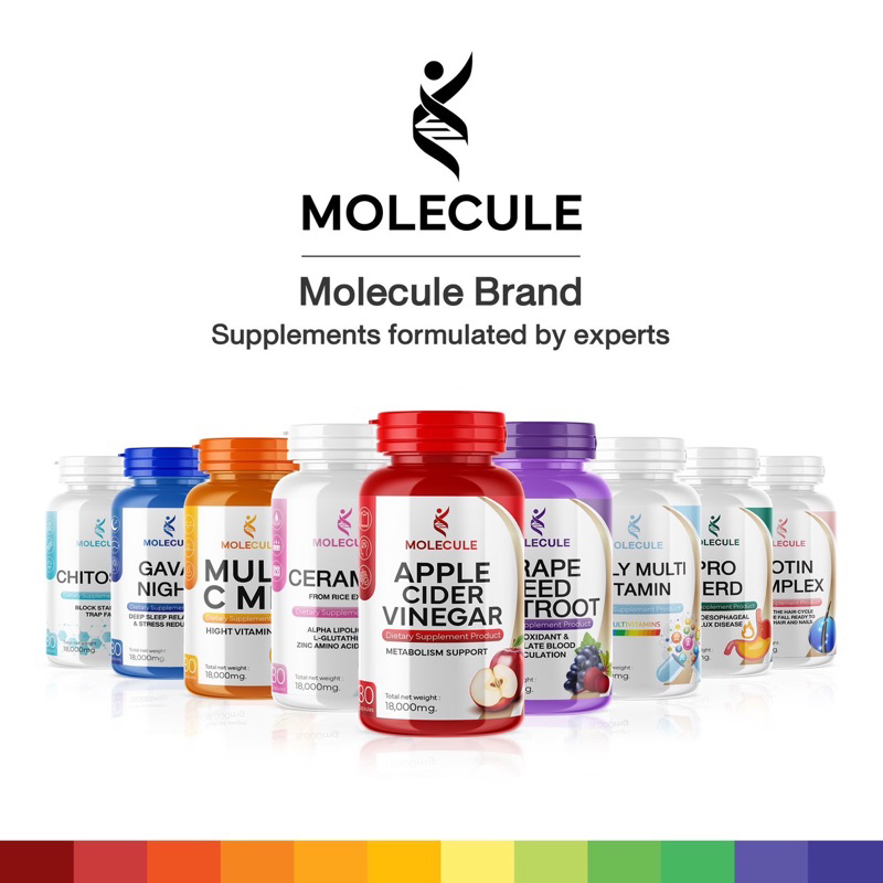 Molecule Vitamins 9 สูตร ( คละได้ ) อาหารเสริมบำรุงสุขภาพ และความงาม ...