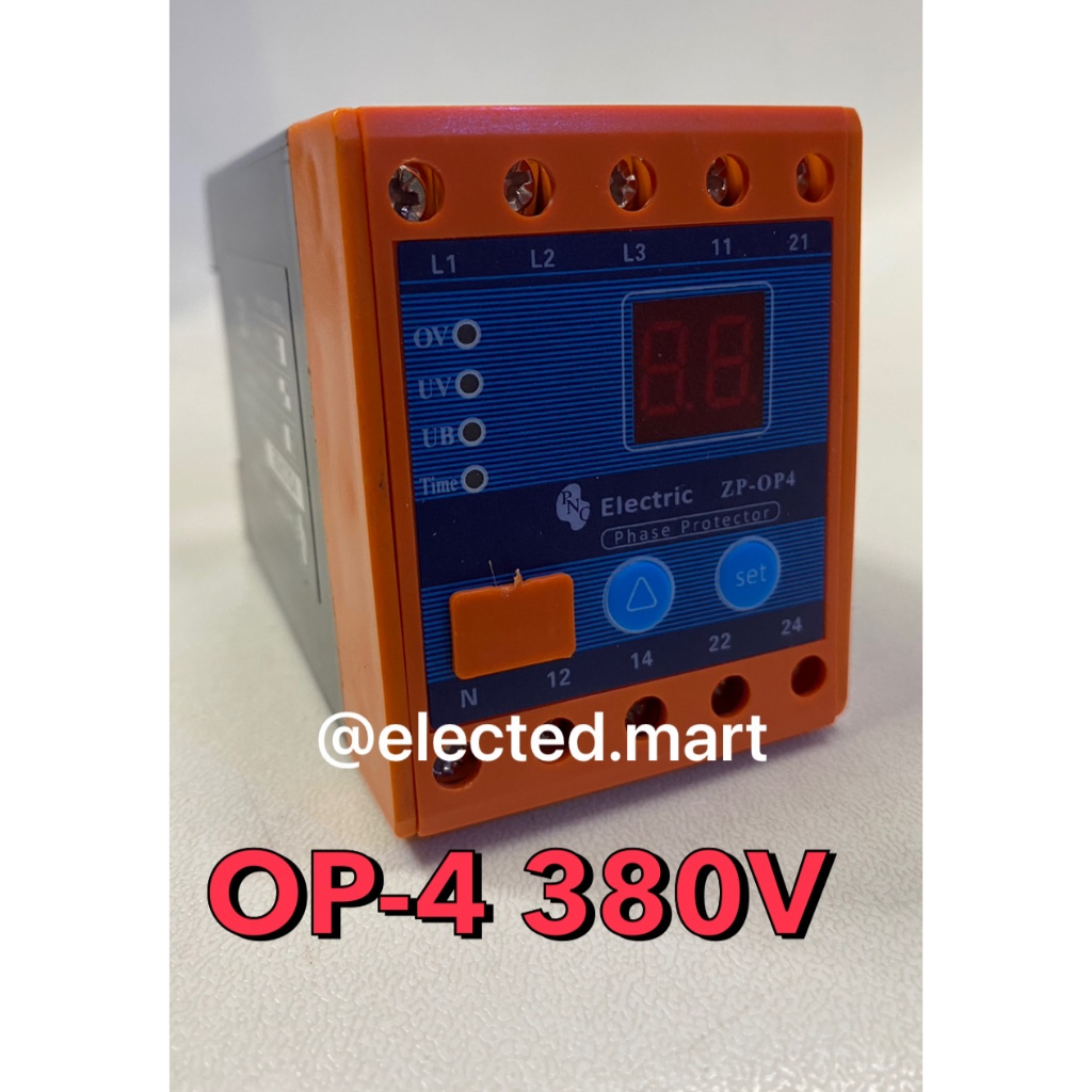 เฟสโปรเทคชั่น OP4 อุปกรณ์ป้องกันไฟตก ไฟเกิน 3 Phase 4 wire (3P+N) 380Vac Phase Protection Under ...