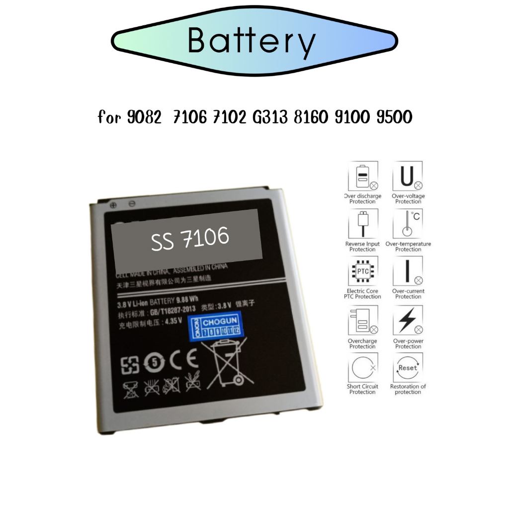 แบตเตอรี่ Samsung 7106 งาน โลโก้ แถมฟรี ชุดไขควง + กาวติดเเบต อะไหล่ ...