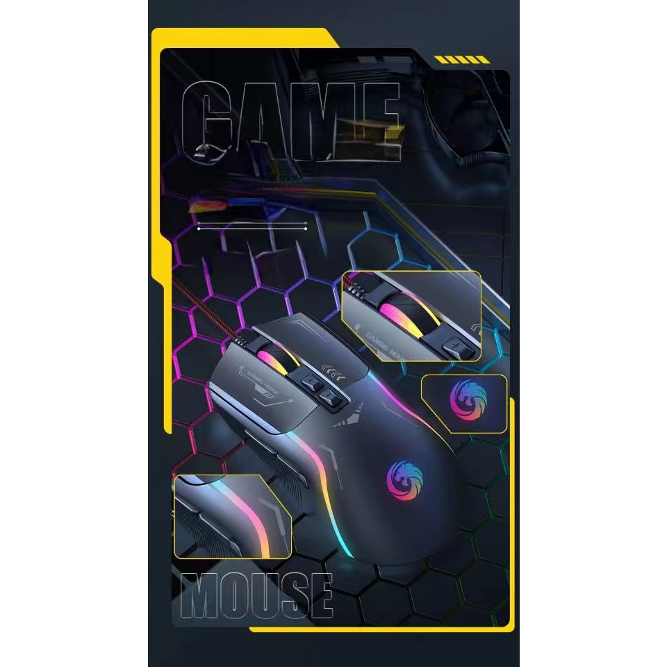 พร้อมส่ง เมาส์เกมมิ้ง เมาส์บูทูธ Gaming Mouse RGB MOUSE มีสาย/ไร้สาย มี ...