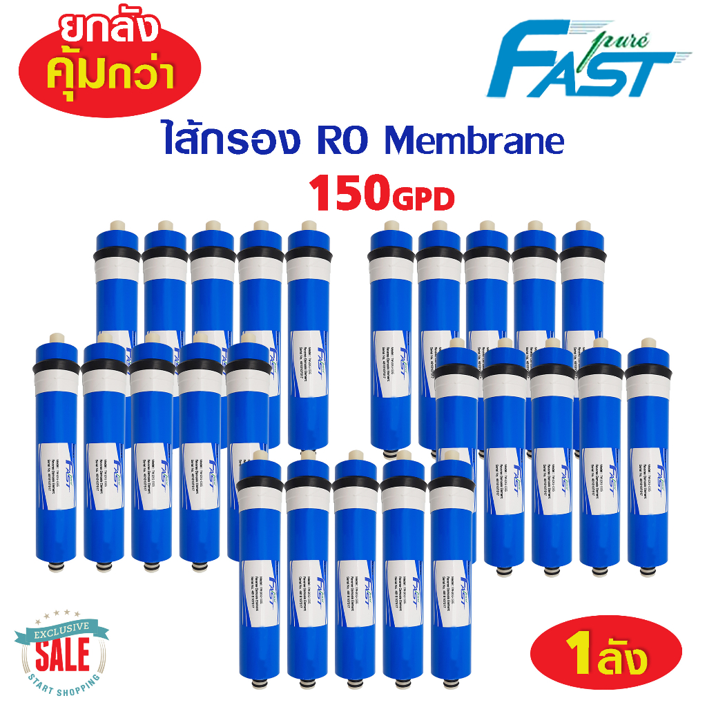 ยกลัง ไส้กรองRO 150 GPD ไส้กรองเมมเบรน Fastpure ไส้กรองน้ำดื่ม RO Membrane เครื่องกรองน้ำ ไส้ ...