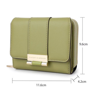 พร้อมส่ง !!!กระเป๋าสตางค์ กระเป๋าสตางค์ผู้หญิงใบสั้น 3พับ CLASSIC&MODERN ซิปล็อคส ไตล์เกาหลี ฟรี ...