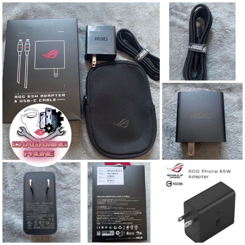 ที่ชาร์จแท้ 30W,65W Adapter and USB-C Cable for Asus ROG Phone 2 & 3 & 5 & 6 6D 7 7U | Shopee ...