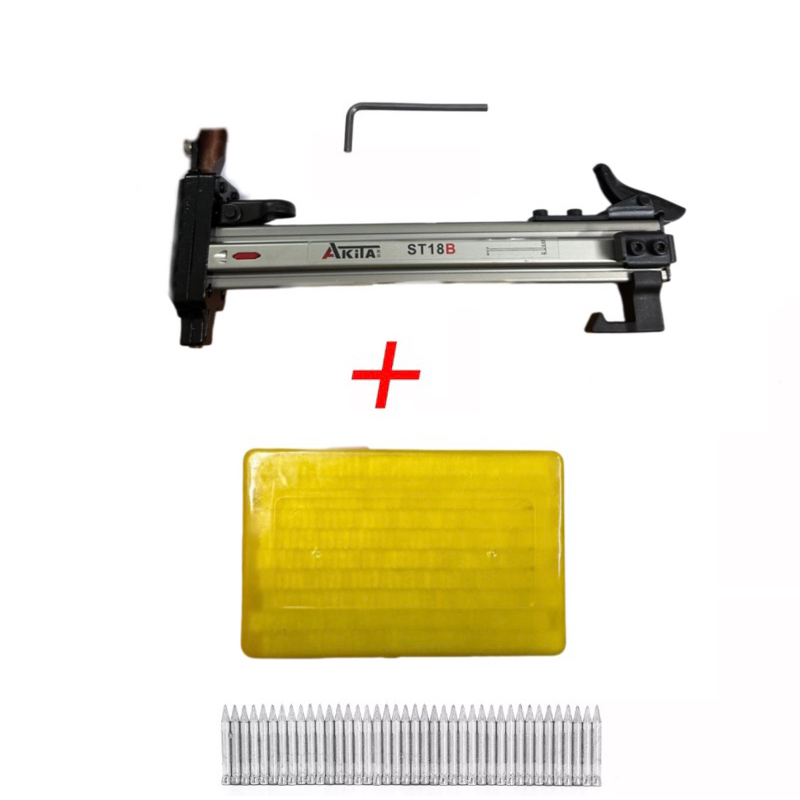 เครื่องตอกตะปูด้วยมือ เครื่องตอกตะปูกึ่งอัตโนมัติ ยี่ห้อ AKITA รุ่น ST-18B รุ่นท๊อป (แถมฟรีตะปู ...