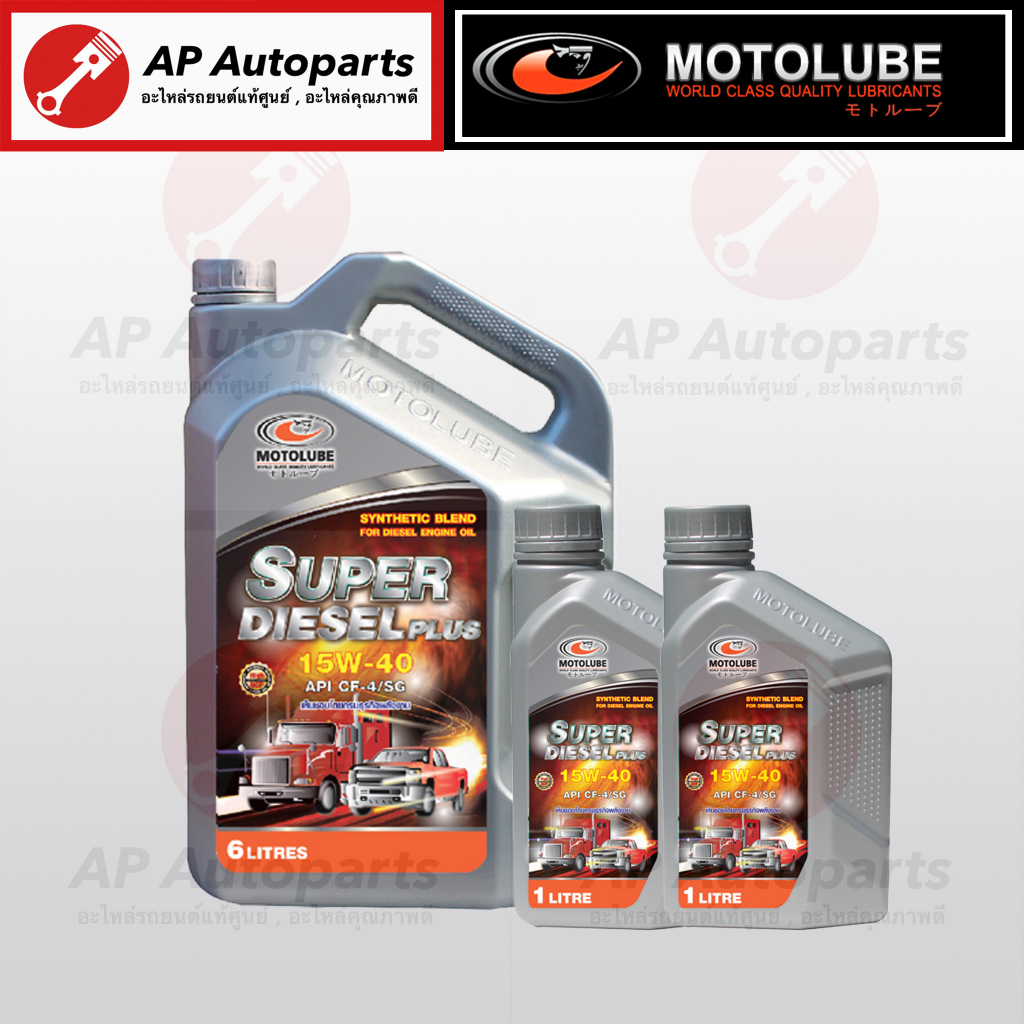 พร้อมส่ง !! MOTOLUBE น้ำมันเครื่องดีเซล 15W-40 Super Diesel Plus ...