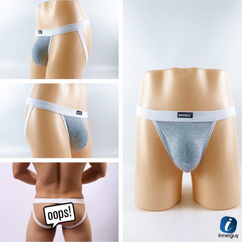 กางเกงในชาย Manvenbeck Jockstrap ผ้าคอตตอน ขอบยางยืดหนานุ่ม กระชับรัดรูป เน้นสะโพกกลมกลึง เปิด ...