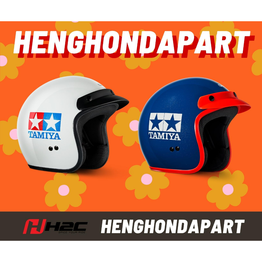 Honda H2C หมวกกันน็อคคอลเลคชั่น 2023 ลาย TAMIYA แบบเปิดหน้า ของแท้100% | Shopee Thailand
