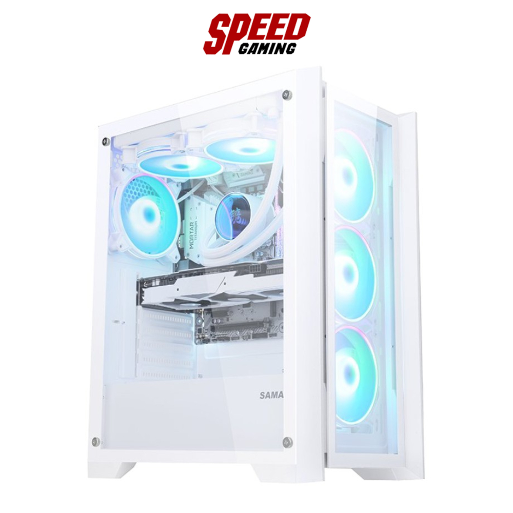 SAMA GZS CASE (เคส) MICRO-ATX , BLACK/WHITE / By Speed Gaming | Shopee Thailand