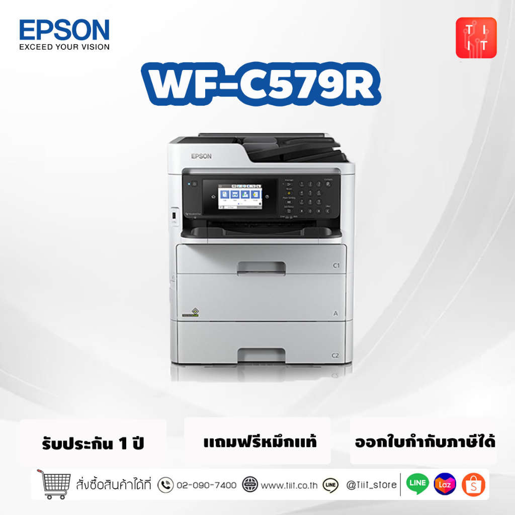 เครื่องพิมพ์อิงค์เจ็ท EPSON WF-C579R พร้อมหมึกแท้ ประกันศูนย์ 1 ปี ออกใบกำกับภาษีได้ | Shopee ...