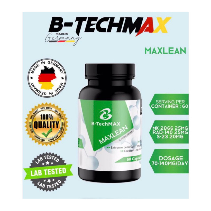 B-TechMax Sarms MaxLean 70mg 60caps 1เม็ดเทียบเท่าโดสข้างฉลาก | Shopee Thailand